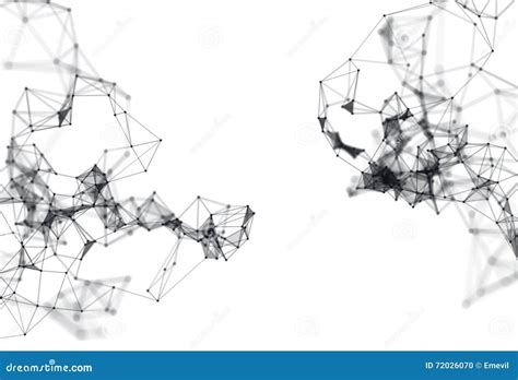 Abstract Molecular Structure On White Background Stock Illustration