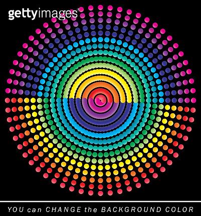 Colorful circle dotted lines design element shape illustration 이미지 게티이미지뱅크