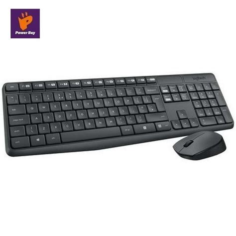 Logitech คีย์บอร์ด เมาส์ไร้สาย สีดำ รุ่น Mk235 Shopee Thailand