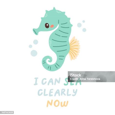 귀여운 만화 낙서로 장식된 바다 생물 글자 인용문 바다 포스터 인쇄 카드 어린이 의류 장식 스티커 0명에 대한 스톡 벡터 아트