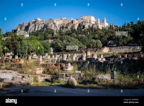 View Of The Acropolis From The Ancient Agora Of Athens Athens Greece