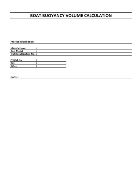 Boat Buoyancy Vol Calculation Pdf