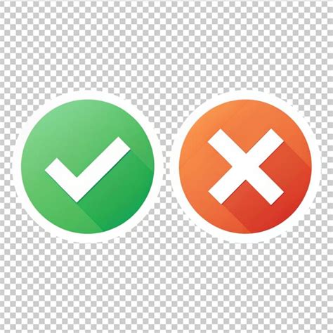 Premium Psd Check And Cross Mark Symbol Set In 3d Rendering