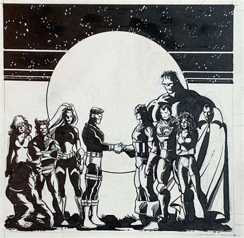 Avengers And X Men Unite By George Perez In Karim Elrafeis George