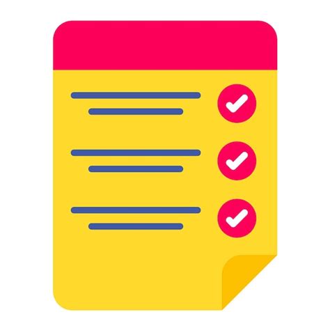 작업 체크리스트 평면 그림 프리미엄 벡터