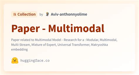 Paper Multimodal A Aviv Anthonnyolime Collection