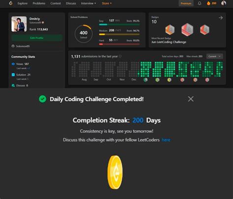Dmitrii Solomonov On Linkedin Another Small Anniversary With Leetcode