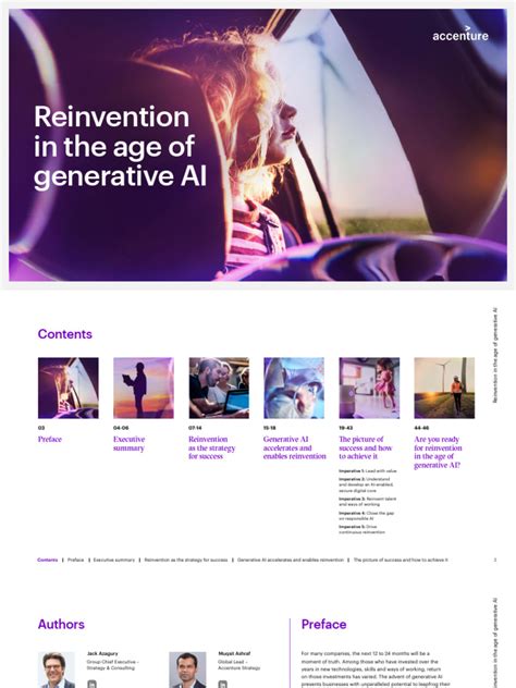 Accenture Reinvention In The Age Of Generative Ai Report Pdf Artificial Intelligence