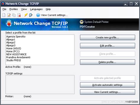 Network Change TCP IP