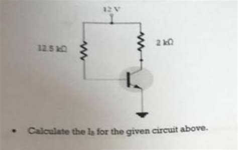 Solved Calculate The Is For The Given Circuit Above Chegg Com