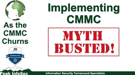 Implementing Cmmc Myth Busted As The Cmmc Churns Peak Infosec