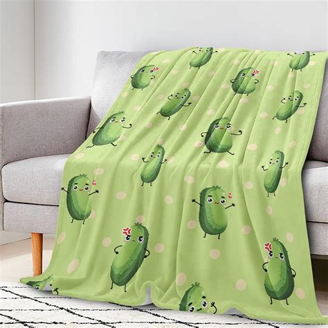 Conlin Pickle Blanket Soft Flannel Cozy Lap Throw Blanket