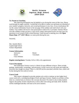 Earth Science Syllabus By Goby S Lessons Teachers Pay Teachers