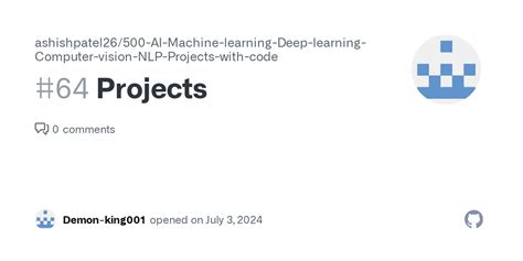 Projects Issue Ashishpatel Ai Machine Learning Deep Learning Computer Vision Nlp