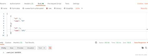 Postman测试传参格式