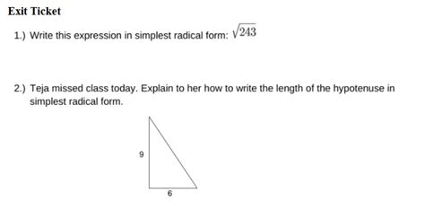 Lesson 2 4 2 Multiplying And Simplifying Radicals Geometry With Mr Eoff