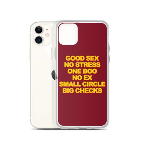 Good Sex No Stress One Boo No Ex Small Circle Big Checks IPhone Case
