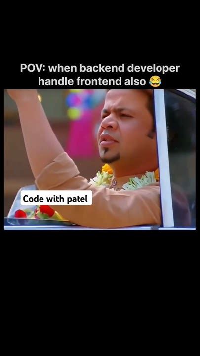 Backend With Frontend 😂 Backend Backenddeveloper Frontend Developer