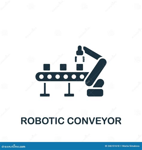 Robotic Conveyor Icon Monochrome Simple Artificial Intelligence Icon For Templates Web Design
