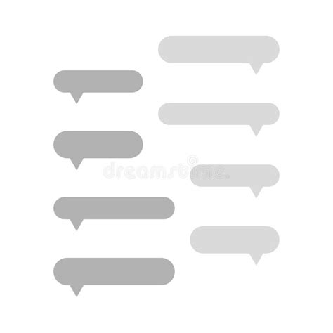 Empty Speech Bubble Chat Message Icon Text Message Internet Network Dialog Frame Vector