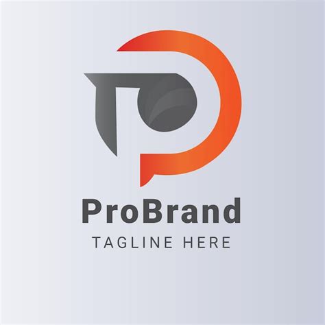 프로 브랜드 문자 P 로고 프리미엄 벡터