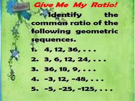 Geometric Sequence Pptx