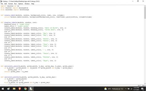 Python Program To Basic Age Calci Using Python Tkinter Kashipara