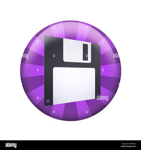 Floppy Disk Spherical Glossy Button Web Element Stock Photo Alamy