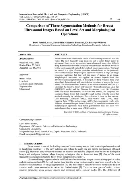 Comparison Of Three Segmentation Methods For Breast Ultrasound Images Based On Level Set And