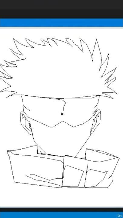 Draw Gojo Using Python Shorts Python Coding Sketch Graphics Anime Animation Youtube