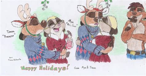 Timon And Mya Happy Holidays By Timon Berkowitz On Deviantart