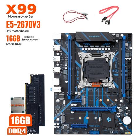 Huananzhi X99 Qd4 X99 Motherboard With Combo Kit Set Xeon E5 2670 V3 16gb 2666mhz 2 8g Ddr4