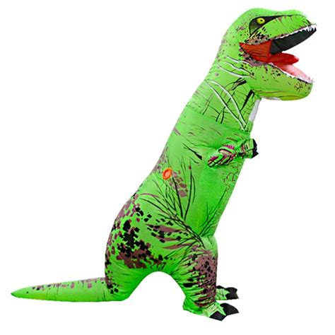 Green Adult T Rex Inflatable Costume Jurassic Blowup Dinosaur Trex T