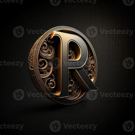 Logo For The Letter R With A Modern Classic Style 3d Alphabet On Black