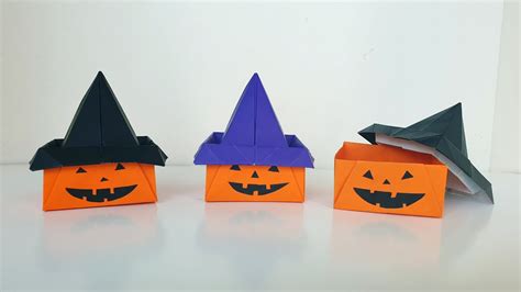 할로윈 호박상자 만들기 상자 종이접기 할로윈데이 할로윈 초콜렛 상자 만들기 신기한종이접기 쉬운종이접기 색종이접기 Youtube