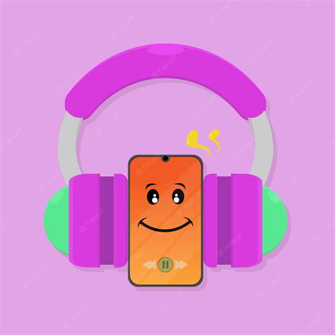 Premium Vector Smartphone And Headphones Vector Illustration