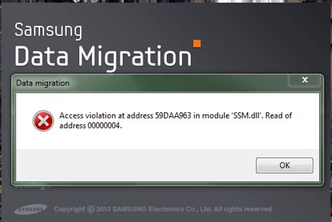 Samsung Data Migration Access Violation Fixed