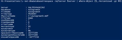 Getting Sql Server File Sizes And Space Used With Dbatools