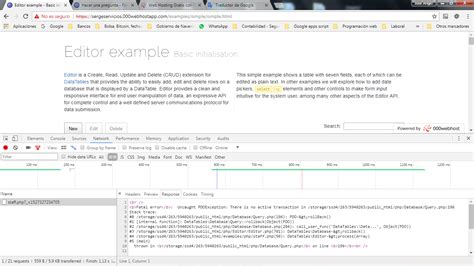 Error In Editor In Free Server — Datatables Forums