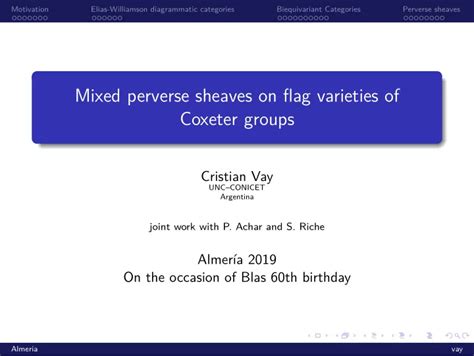 [ppt] Mixed Perverse Sheaves On Flag Varieties Of Coxeter Groups Cristian Powerpoint