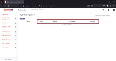 Configuring Export Log