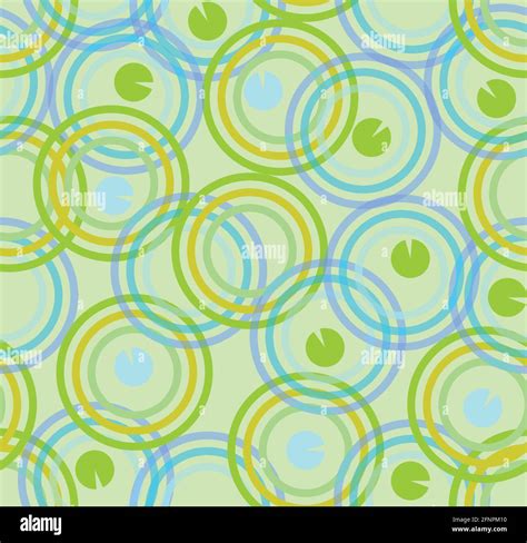 Seamless Abstract Background With Overlapping Circles In Green Design Stock Vector Image And Art