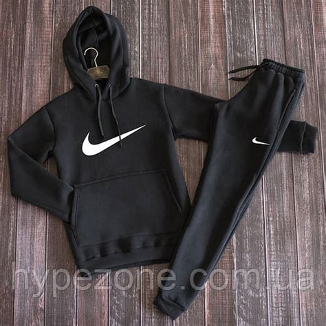 Костюм спортивный NIKE черный зимний Свитшот с капюшоном Кофта с ...
