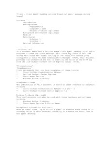 Cisco CAD Error Code Dictionary