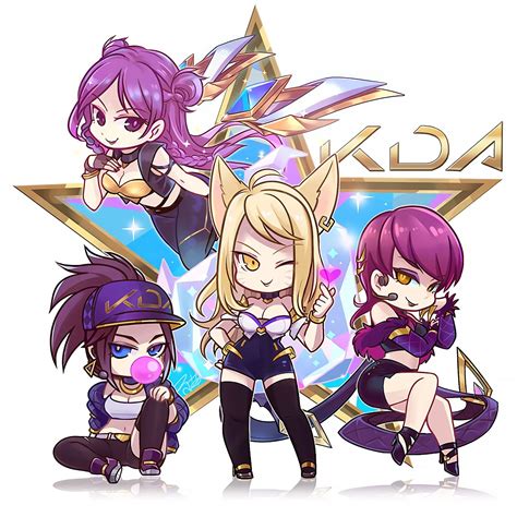 Chibi K DA Akali Ahri KaiSa Evelynn Wallpapers Fan Arts League Of Legends LoL Stats