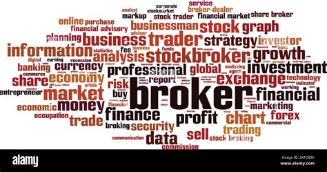 Broker Word Cloud Concept Collage Made Of Words About Broker Vector