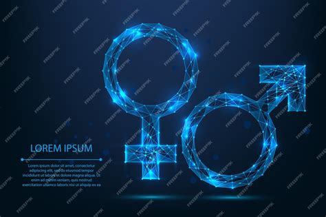 Абстрактная линия сетки и точечные мужские и женские символы