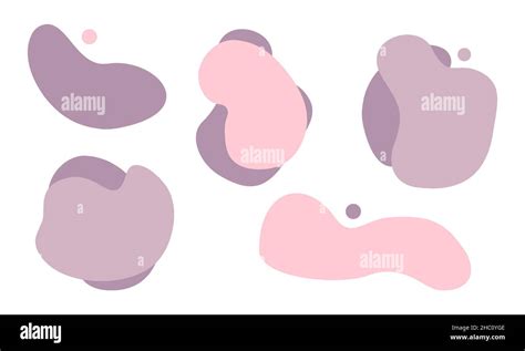 abstract vector blobs set modern pastel feminine stains collection for contemporary 2022 design
