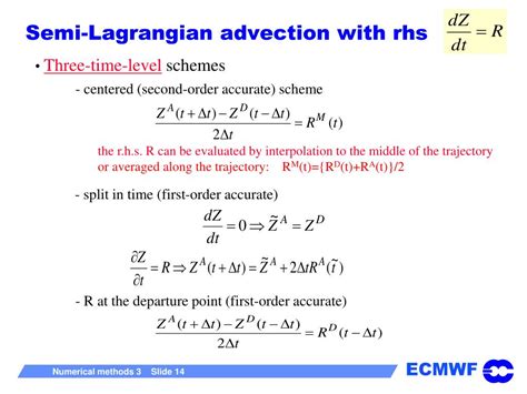 Ppt Numerical Methods Iii Advection The Semi Lagrangian Technique Powerpoint Presentation