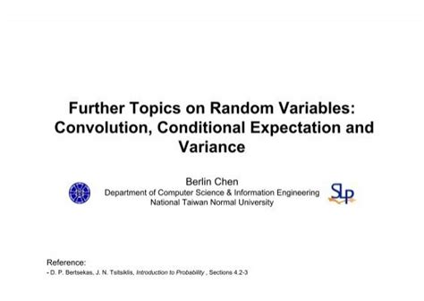 Convolution Conditional Expectation And Variance Berlin Chen